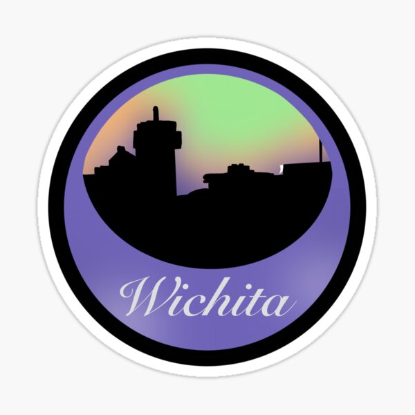 "Skyline of Wichita Kansas " Sticker for Sale by LambArts | Redbubble