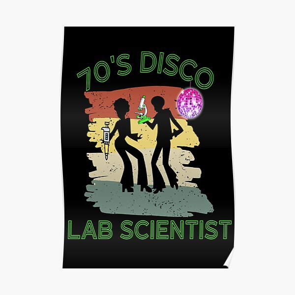 "70s DISCO LAB SCIENTIST FUNNY MEDICAL LABORATORY SCIENTIST LAB TECH ...