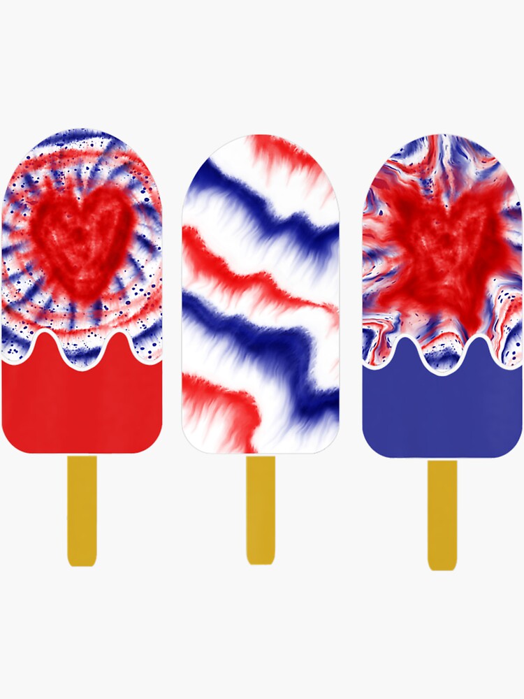 "American Flag Popsicle 4th of July Patriotic Tie Dye Graphic Premium ...
