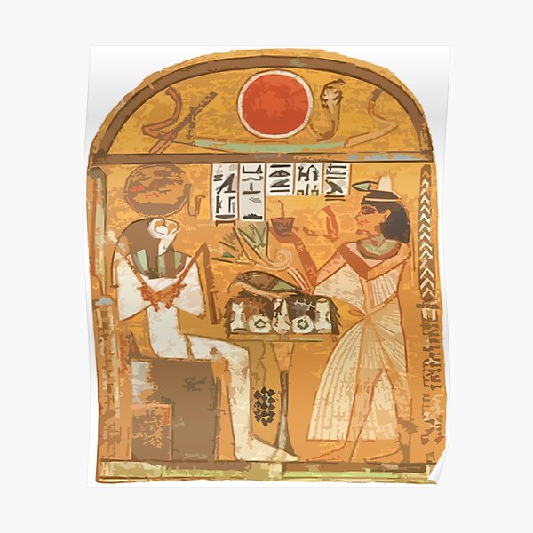 "Stela of Aafenmut-Ancient Egypt" Poster for Sale by ReemBadawy | Redbubble