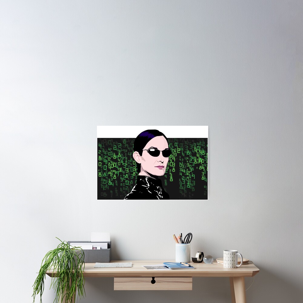 "TRINITY, The MATRIX, Matrix Code, Carrie Anne Moss" Poster for Sale by ...