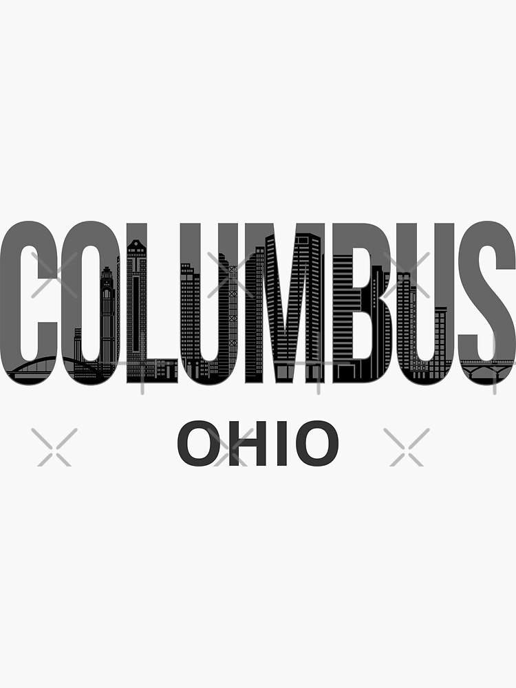 "Columbus Ohio Skyline Pride I" Sticker for Sale by lemon-pepper ...