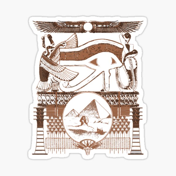 "Ancient Egyptian Queen Nefertiti, Cleopatra , King Tut" Sticker for ...