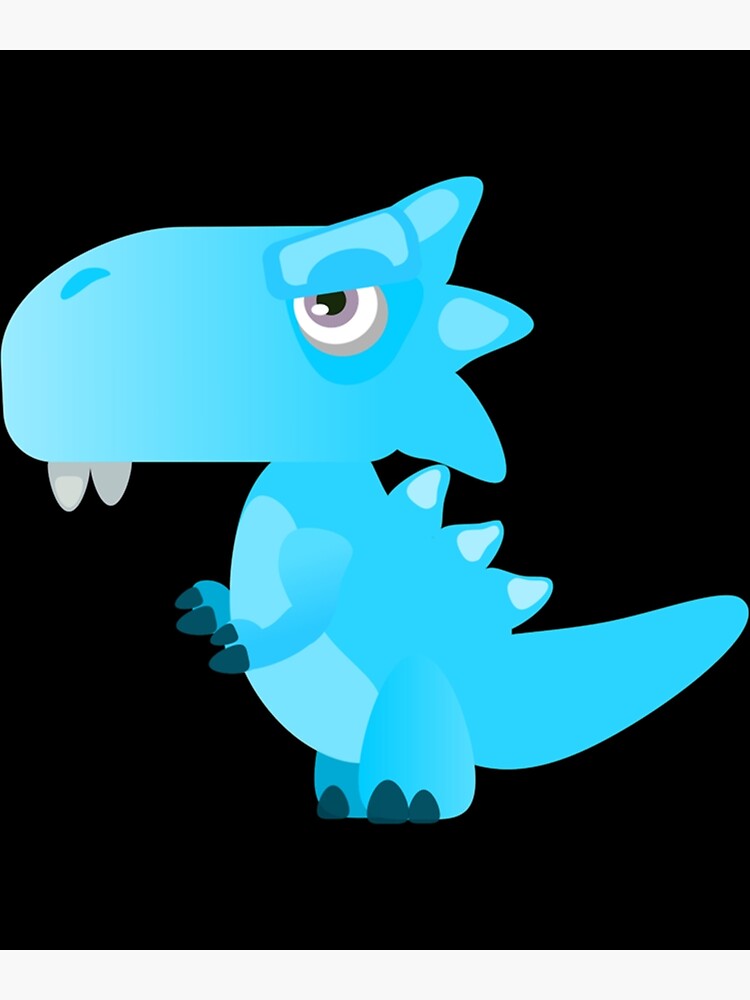 "Blue Baby T-Rex " Poster for Sale by DinorobotLove | Redbubble
