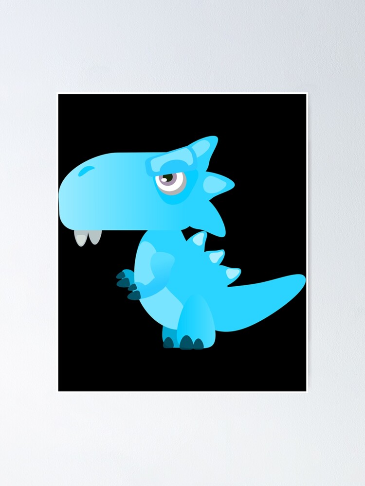 "Blue Baby T-Rex " Poster for Sale by DinorobotLove | Redbubble