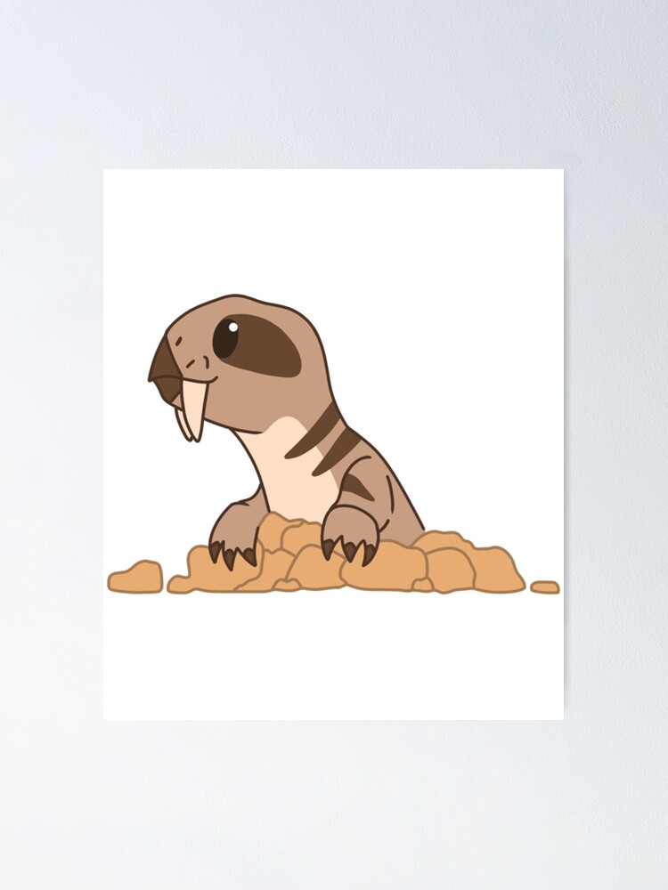 "Cute Diictodon " Poster for Sale by DinorobotLove | Redbubble