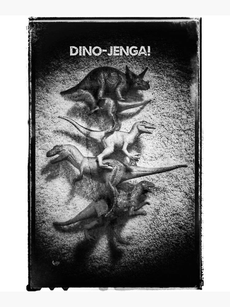 "Dino Jenga! " Poster for Sale by DinorobotLove | Redbubble
