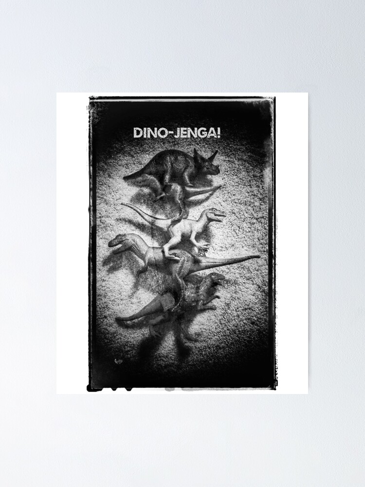 "Dino Jenga! " Poster for Sale by DinorobotLove | Redbubble