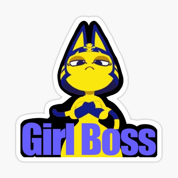 "Ankha Girl Boss" Sticker for Sale by Mackenzieraebee | Redbubble