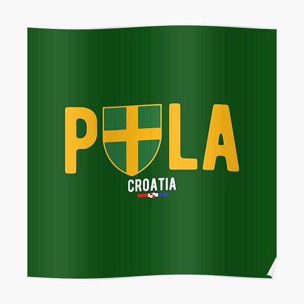 "Pula City Istra Istria Croatia Hrvatska Pola Croazia Logo Green And ...