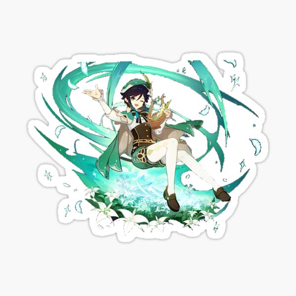 "Venti Genshin Impact " Sticker for Sale by milkuvvay | Redbubble