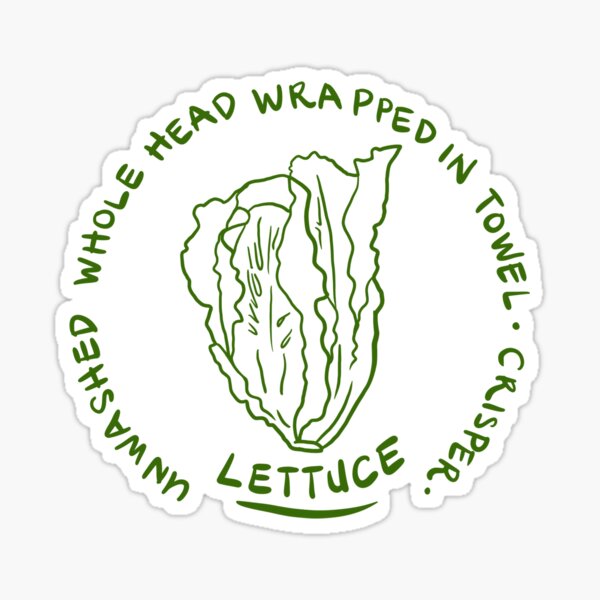 "How To Store Lettuce" Sticker for Sale by forgetfullucyau | Redbubble