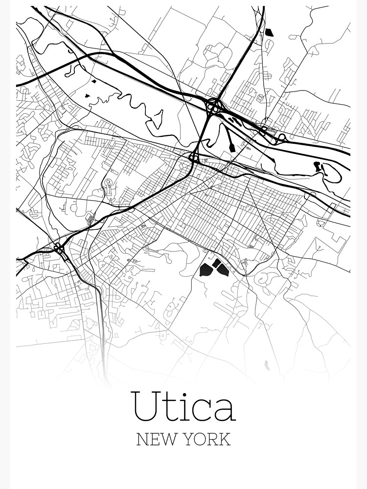 "Utica NY Map" Sticker for Sale by techdave | Redbubble
