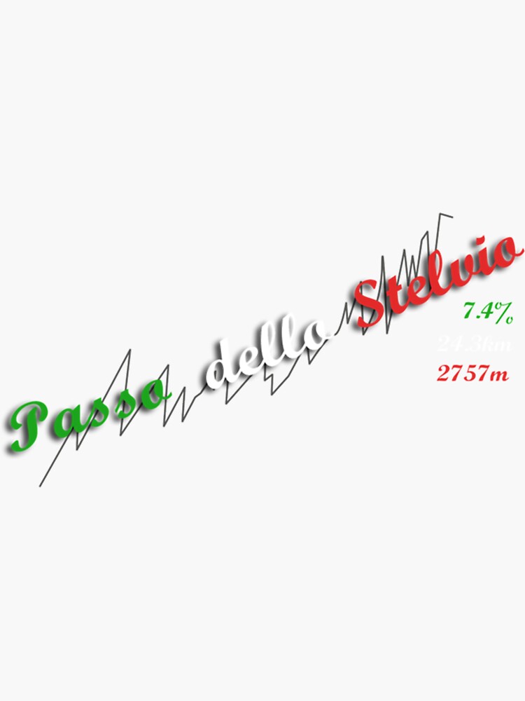 "Passo dello Stelvio Essential " Sticker for Sale by AwesomeWares ...