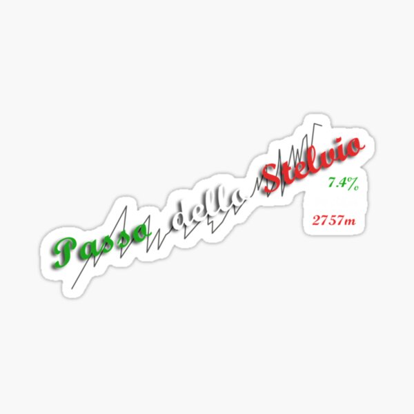 "Passo dello Stelvio Essential " Sticker for Sale by AwesomeWares ...