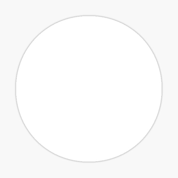 "Big White Circle" Sticker for Sale by StarWheels | Redbubble