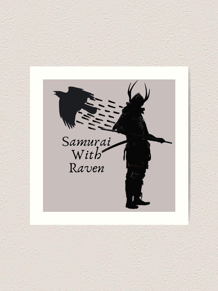 "Vintage Samurai With Raven " Art Print by abhi-do-design | Redbubble