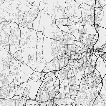 "West Hartford - Connecticut - US Gray City Map" Poster for Sale by ...
