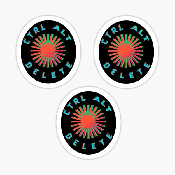 "CTRL ALT DELETE REBOOT RESTART IT KEYBOARD FUNCTION" Sticker for Sale ...