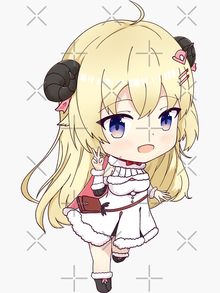 "Tsunomaki Watame Chibi" Sticker for Sale by BroDann | Redbubble