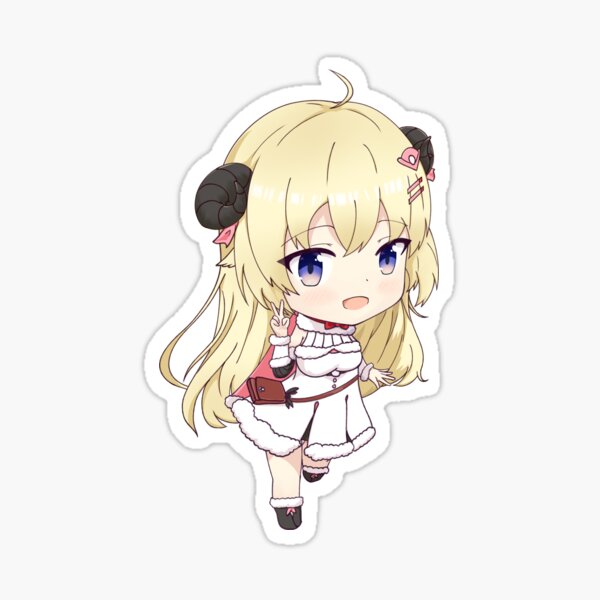 "Tsunomaki Watame Chibi" Sticker for Sale by BroDann | Redbubble