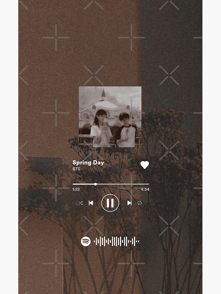 "spotify inspired bts bangtan boys spring day" Sticker for Sale by ...