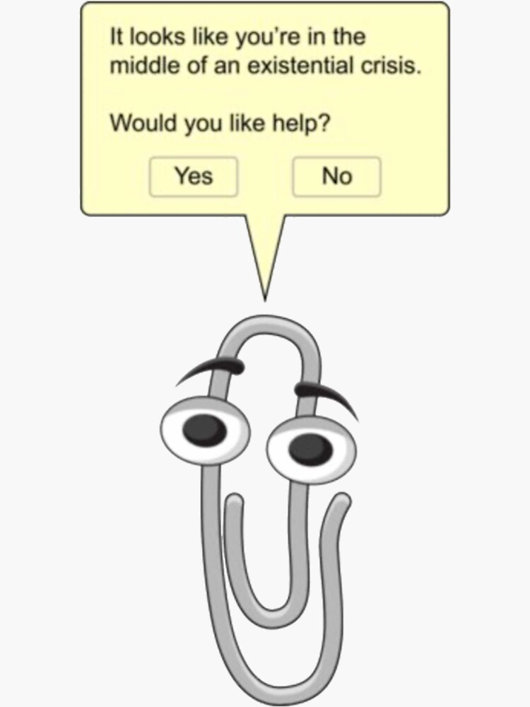 "Clippy " Sticker for Sale by traicongquan | Redbubble