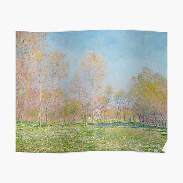 "Spring in Giverny (1890) Claude Monet" Poster for Sale by ...
