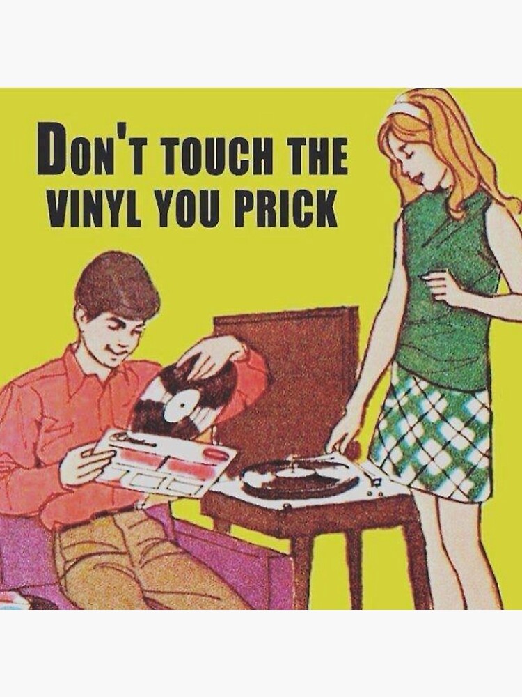 "Don't touch the vinyl" Sticker for Sale by PietroCelano | Redbubble