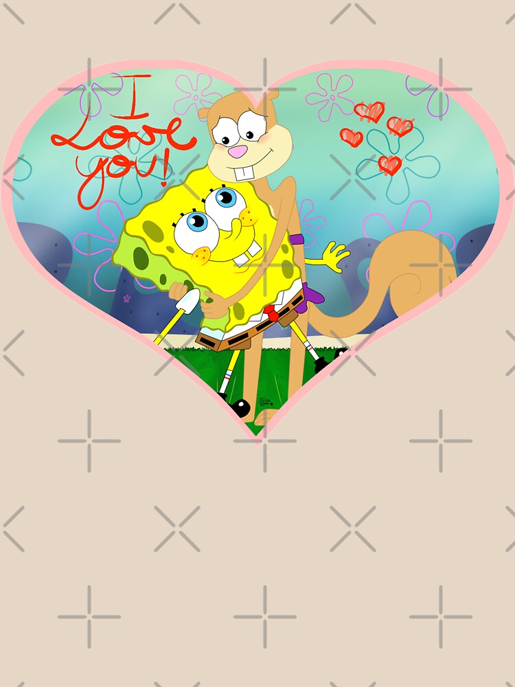 "SpongeBob and Sandy Heart Spandy" T-shirt for Sale by iedasb ...