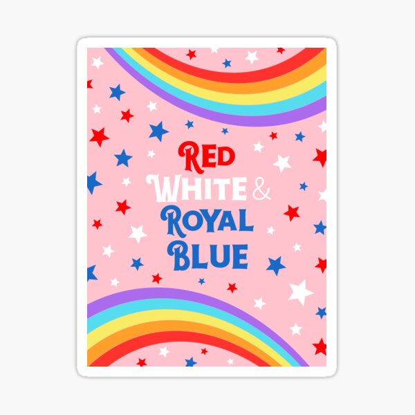 "red, white and royal blue" Sticker for Sale by MesmerizingCo | Redbubble