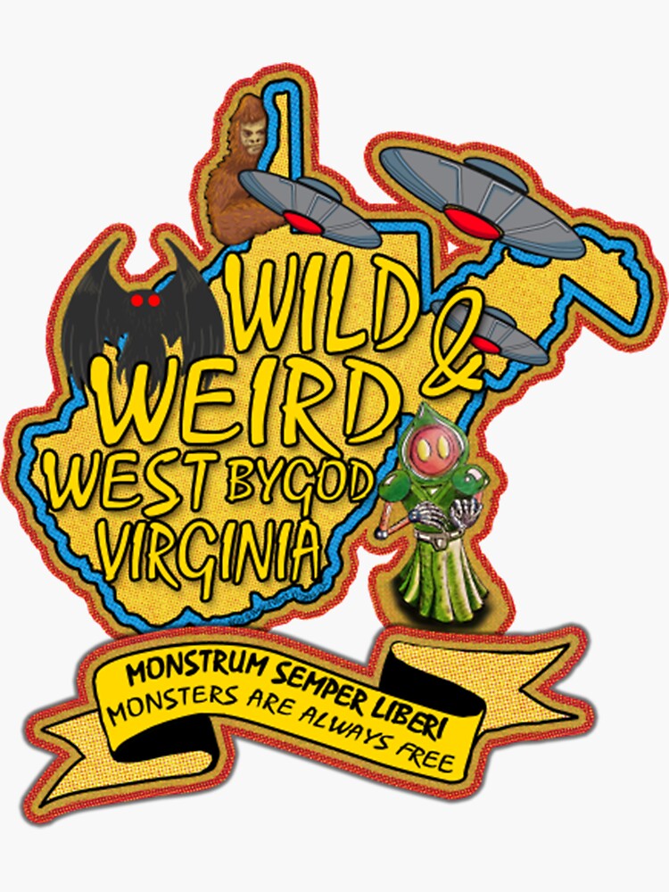 "Mothman Wild & Weird Monsters WV Day Edition " Sticker for Sale by ...