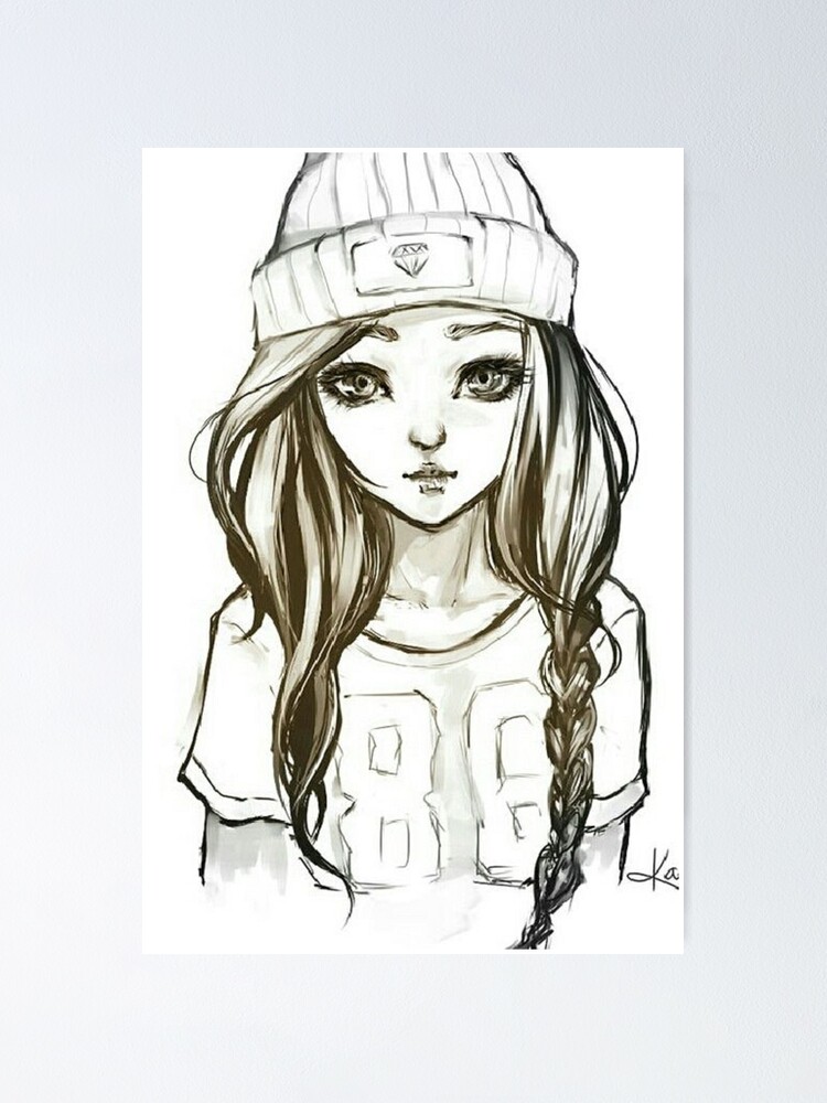 "Cute Girl" Poster for Sale by TPCREATION | Redbubble