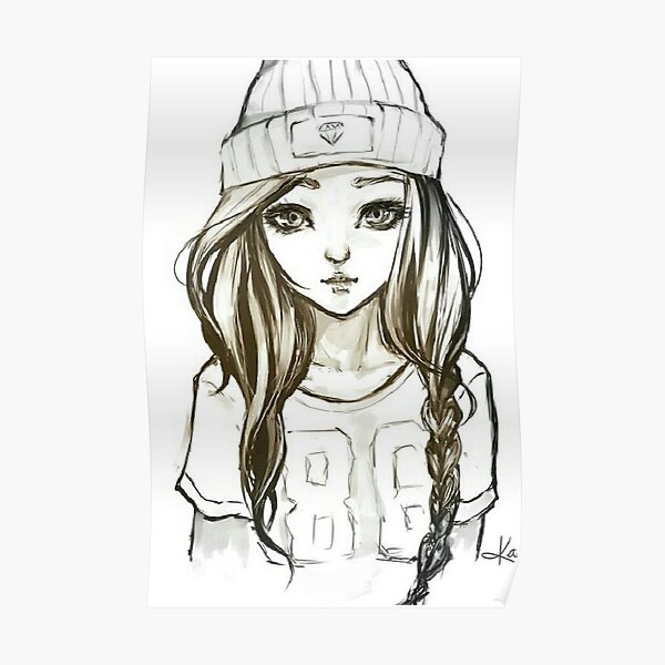 "Cute Girl" Poster for Sale by TPCREATION | Redbubble