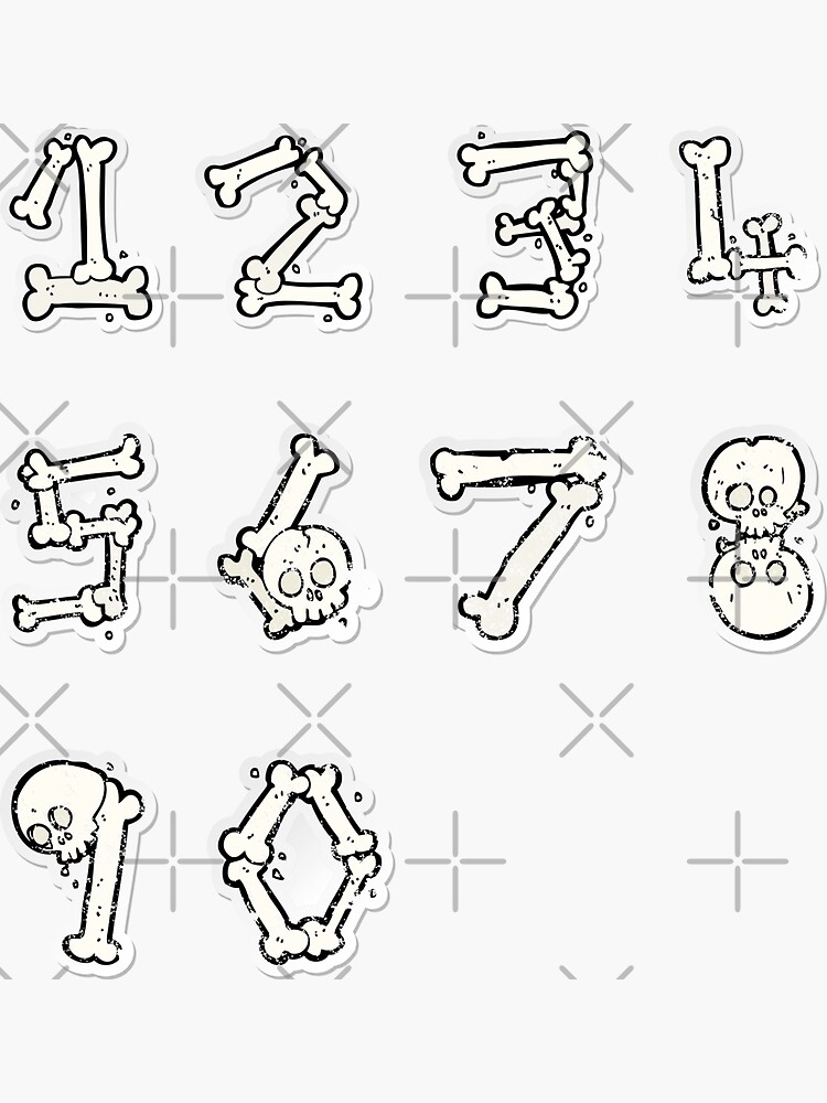 "Numberblocks Halloween Skeleton Edition" Sticker for Sale by ...