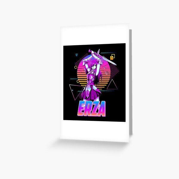 "Erza Scarlet - Retro Art" Greeting Card for Sale by LahcenBamouh ...