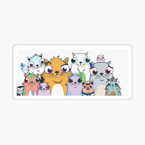 "Cryptokitties collection , funny and cute cats crypto kitty" Sticker ...