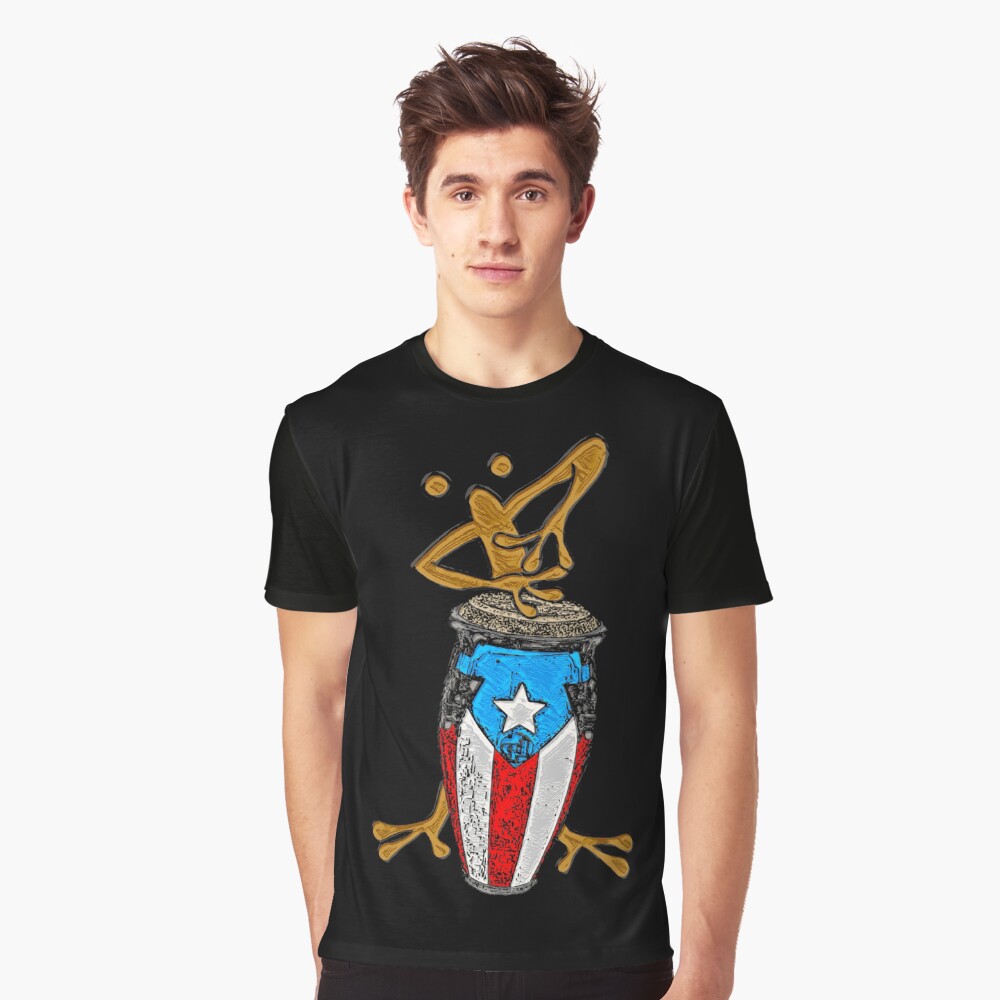 "Conga Coquí Taíno Puerto Rican Flag Conga" Mounted Print for Sale by ...