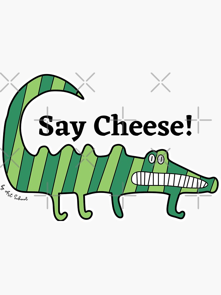 "SAY CHEESE" Sticker by veronicajorge | Redbubble