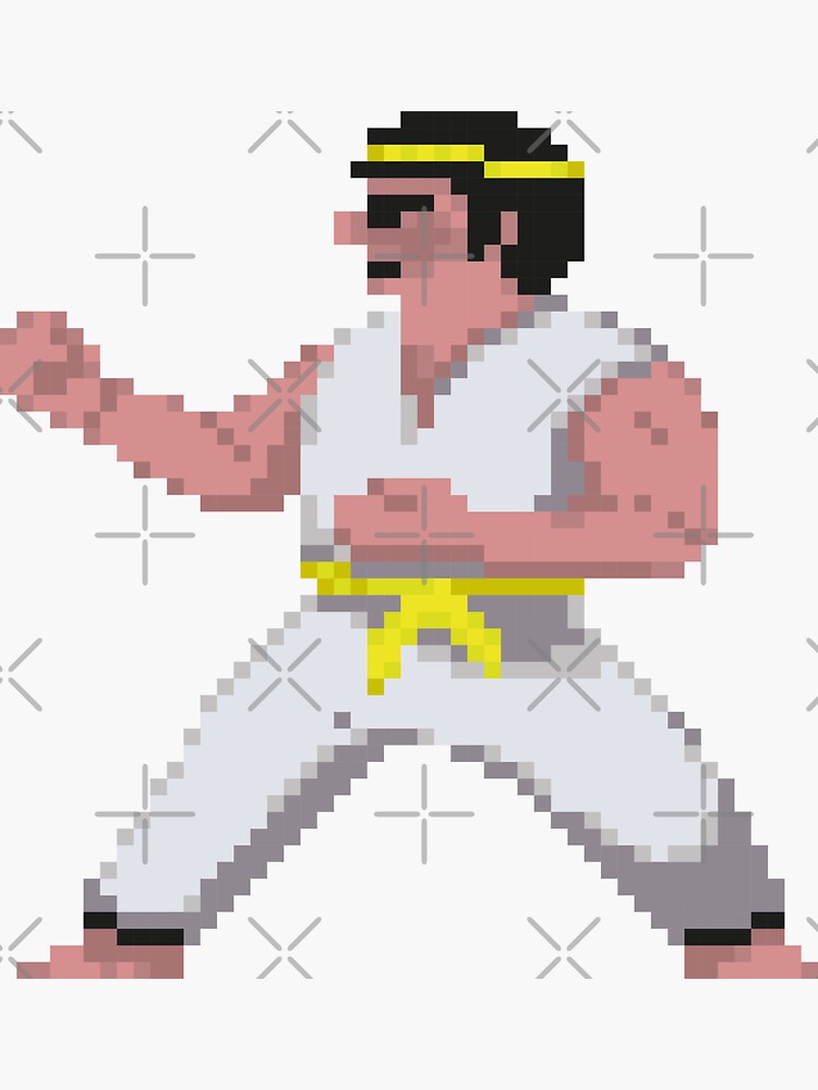 "8-Bit International Karate" Sticker for Sale by Chairboy | Redbubble