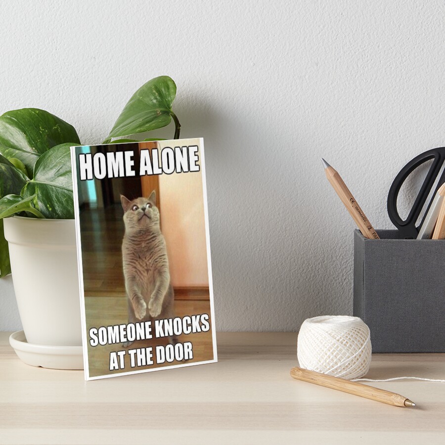 "Hilarious cat home alone meme" Art Board Print by Jfancydesigns ...