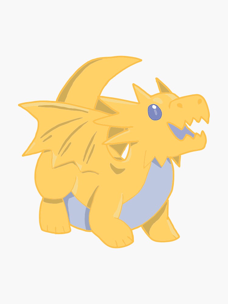 "Cute Yellow Dragon" Sticker for Sale by SugarDrake | Redbubble