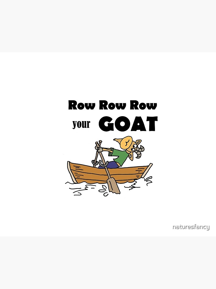 "Funny Goat Rowing in Rowboat Cartoon" Tapestry by naturesfancy | Redbubble
