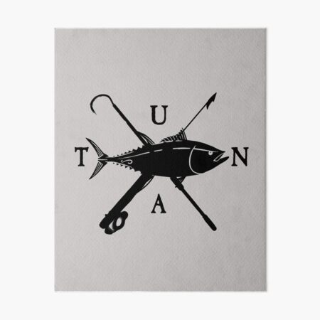 "Tuna Fishing Logo Harpoon and Gaff Fishermen" Art Board Print for Sale ...