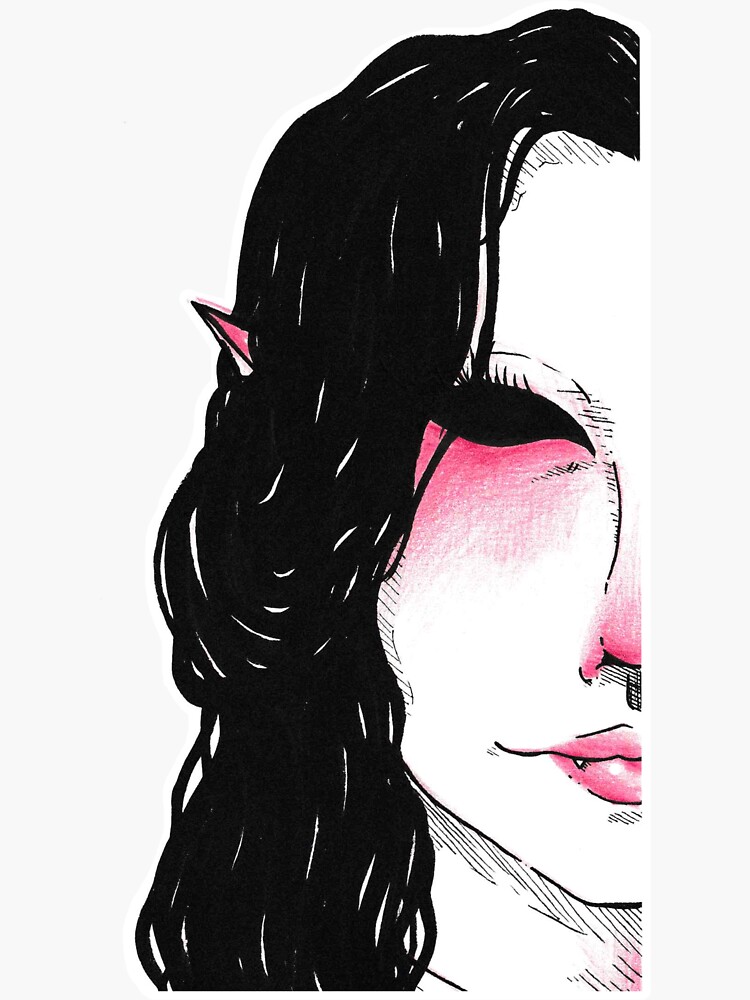 "Half " Sticker by Thewonkycanvas | Redbubble