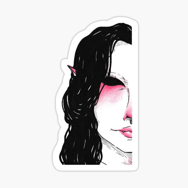"Half " Sticker by Thewonkycanvas | Redbubble