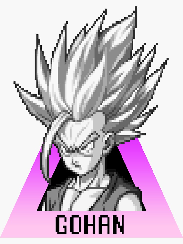"Super Saiyan 2 Gohan (Sprite)" Sticker for Sale by allstarrick159 ...