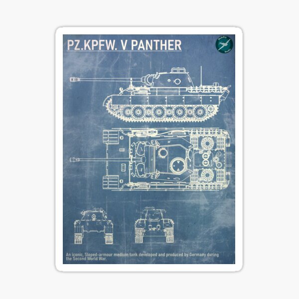 "Panther Blueprint (AVAILABLE ON CLOTHING) " Sticker for Sale by MW ...
