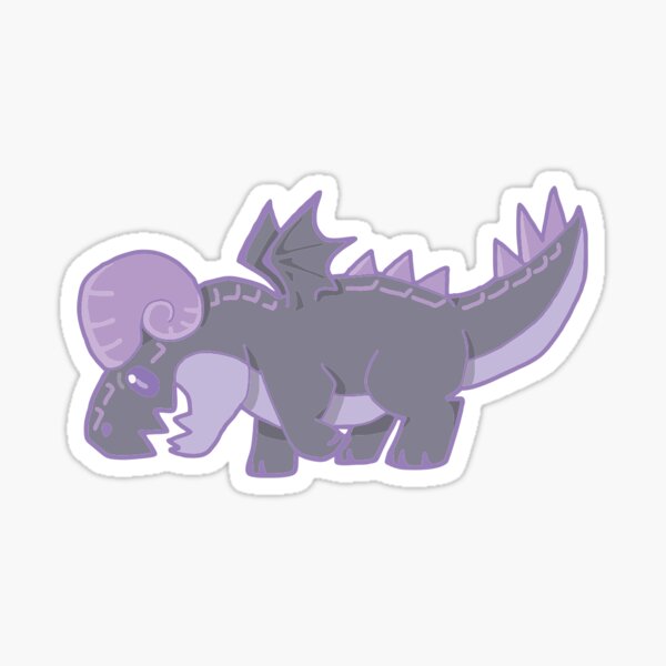 "Cute Purple Ram Dragon Twin" Sticker by SugarDrake | Redbubble
