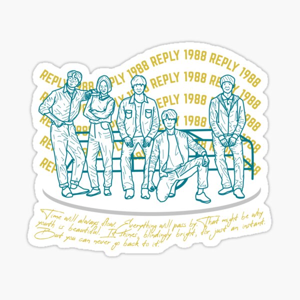 "Reply 1988 quotes friendship aesthetic minimal" Sticker for Sale by ...